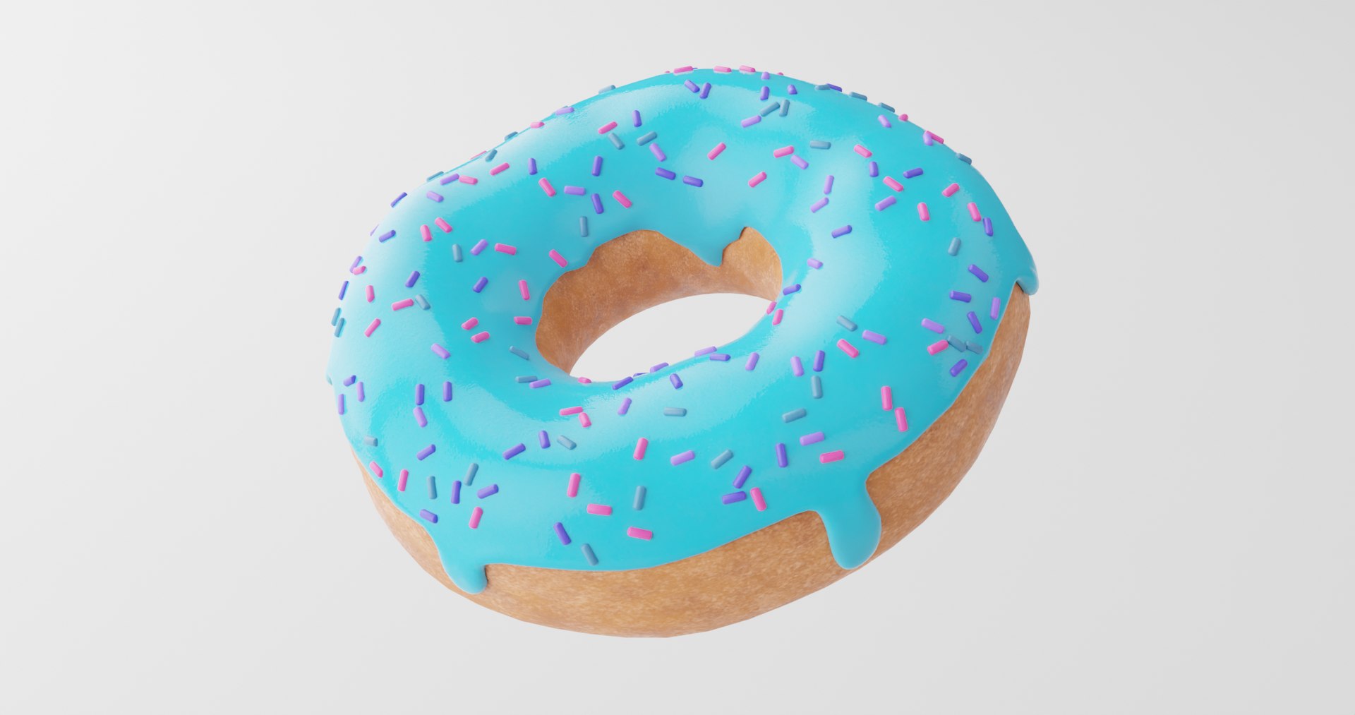 3D Donut Blue - TurboSquid 1851502