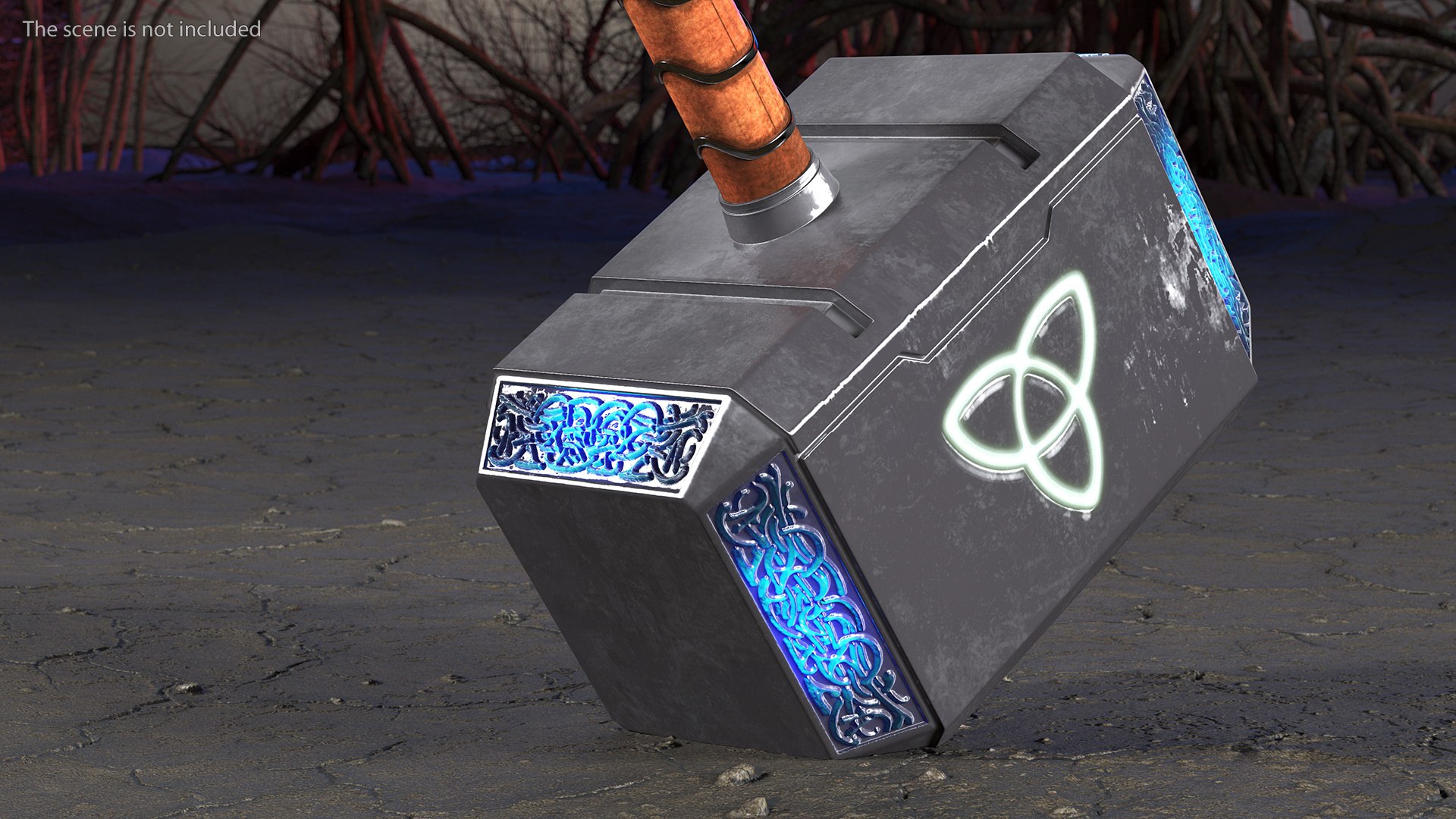 Thor Hammer Mjolnir Glowing Blue 3D - TurboSquid 2139318