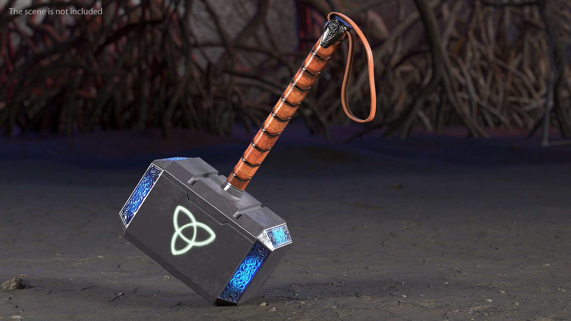 Thor Hammer Mjolnir Glowing Blue 3D - TurboSquid 2139318