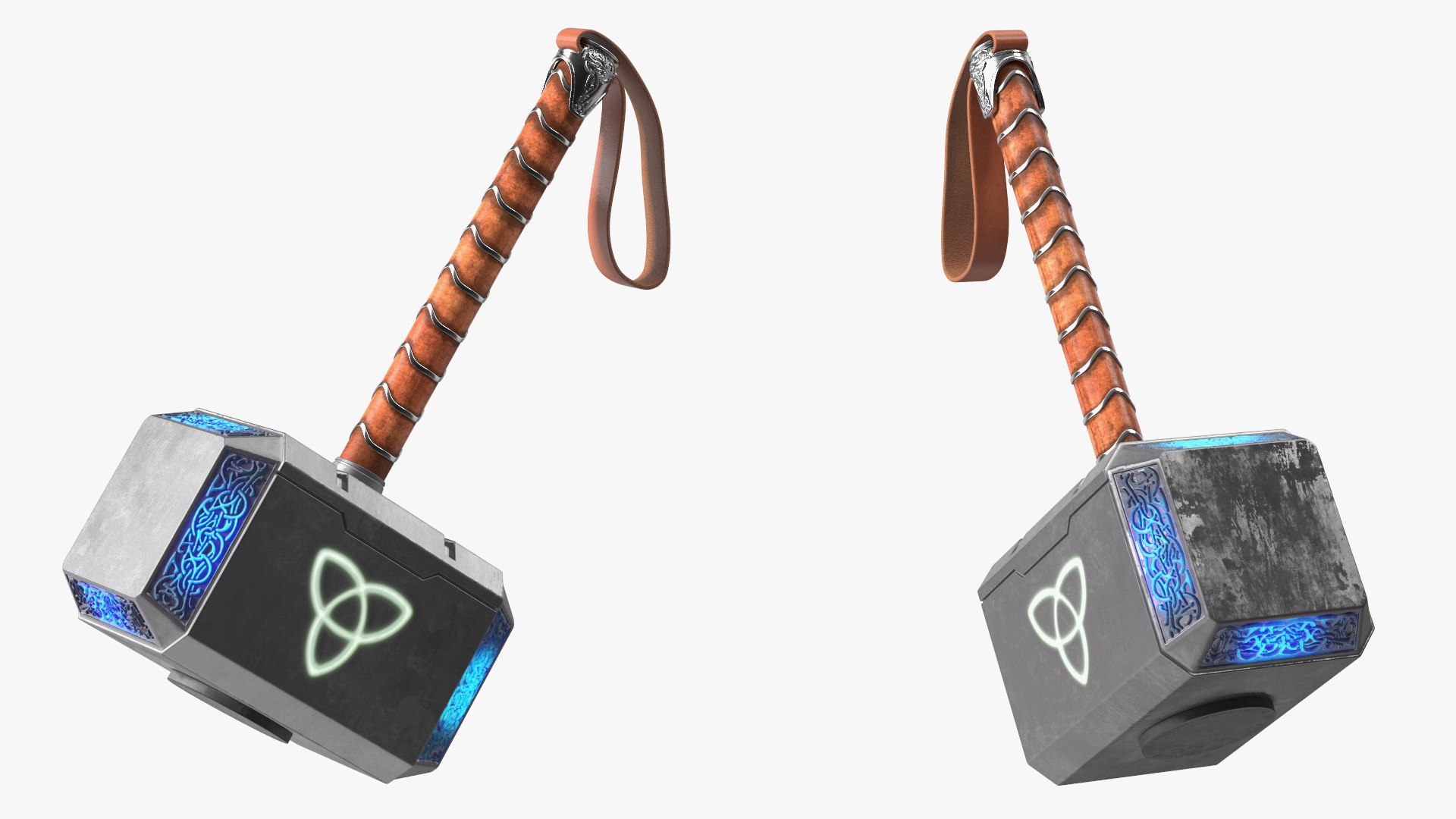 Thor Hammer Mjolnir Glowing Blue 3D - TurboSquid 2139318