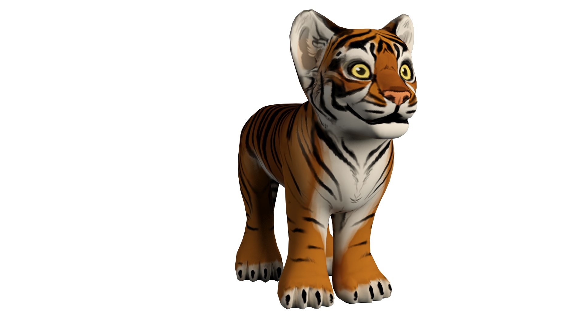 Hand Painted Tiger 3d 3ds