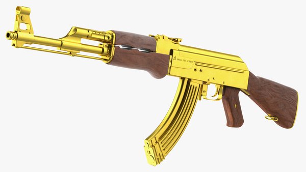 3D Assault Rifle AK 47 Gold model - TurboSquid 1991120