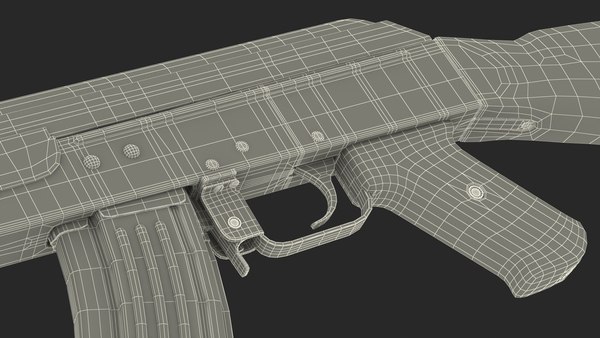 3D Assault Rifle AK 47 Gold model - TurboSquid 1991120