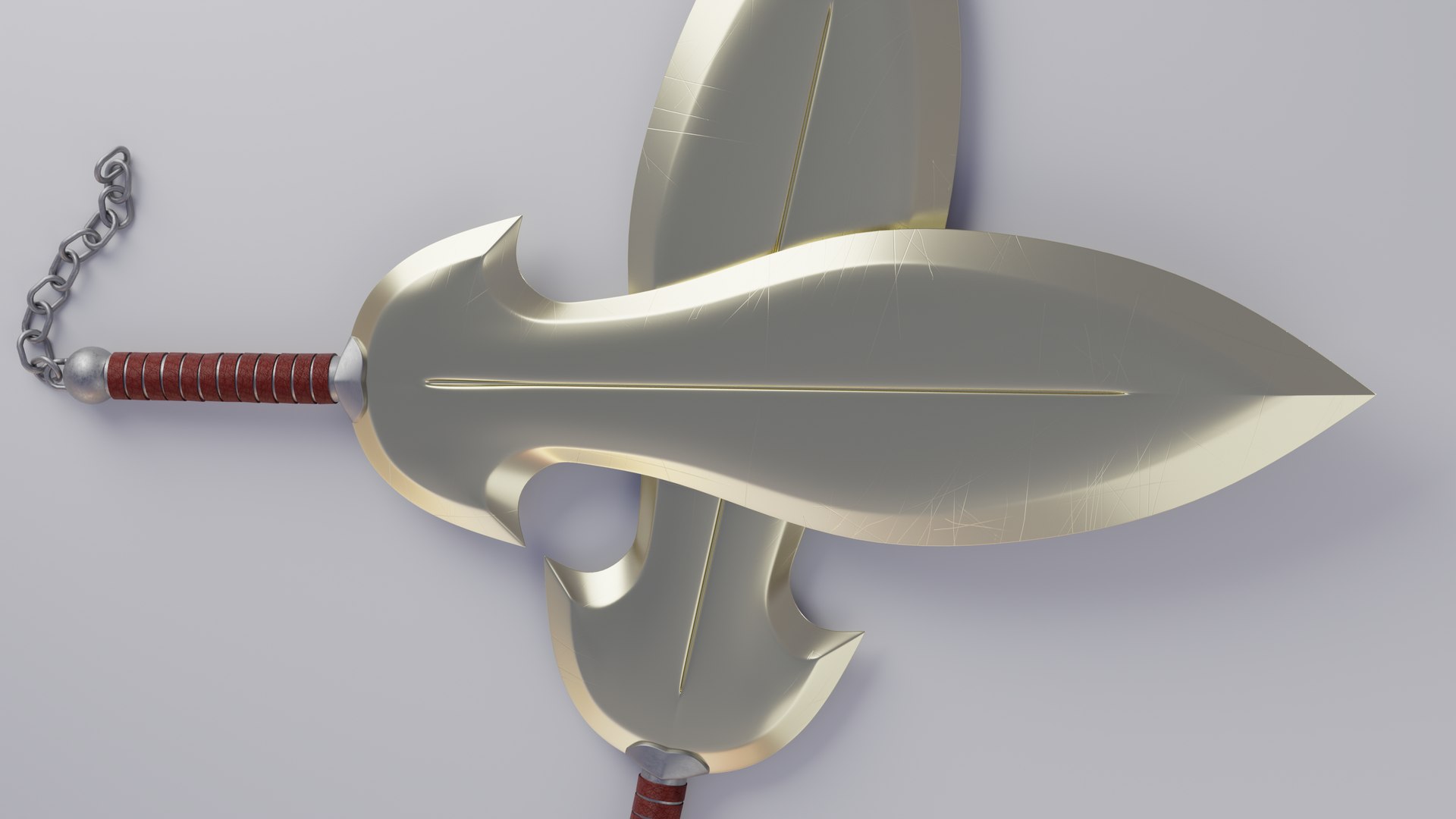 3D Double Blades With Chains Model - TurboSquid 2314496