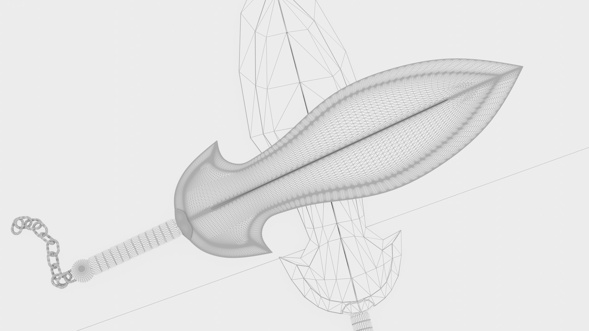 3D Double Blades With Chains Model - TurboSquid 2314496