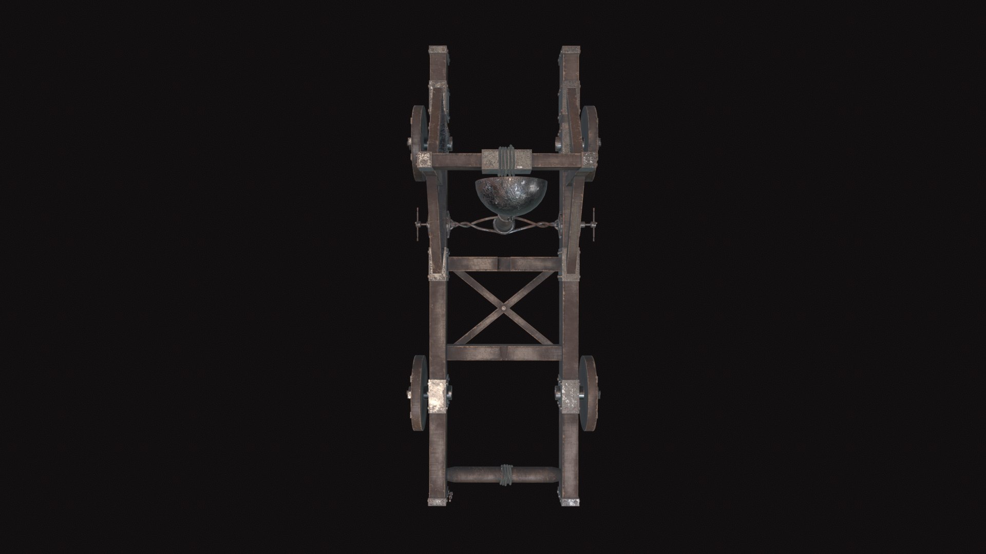 3D Medieval Catapult 02 Old Model - TurboSquid 2318956