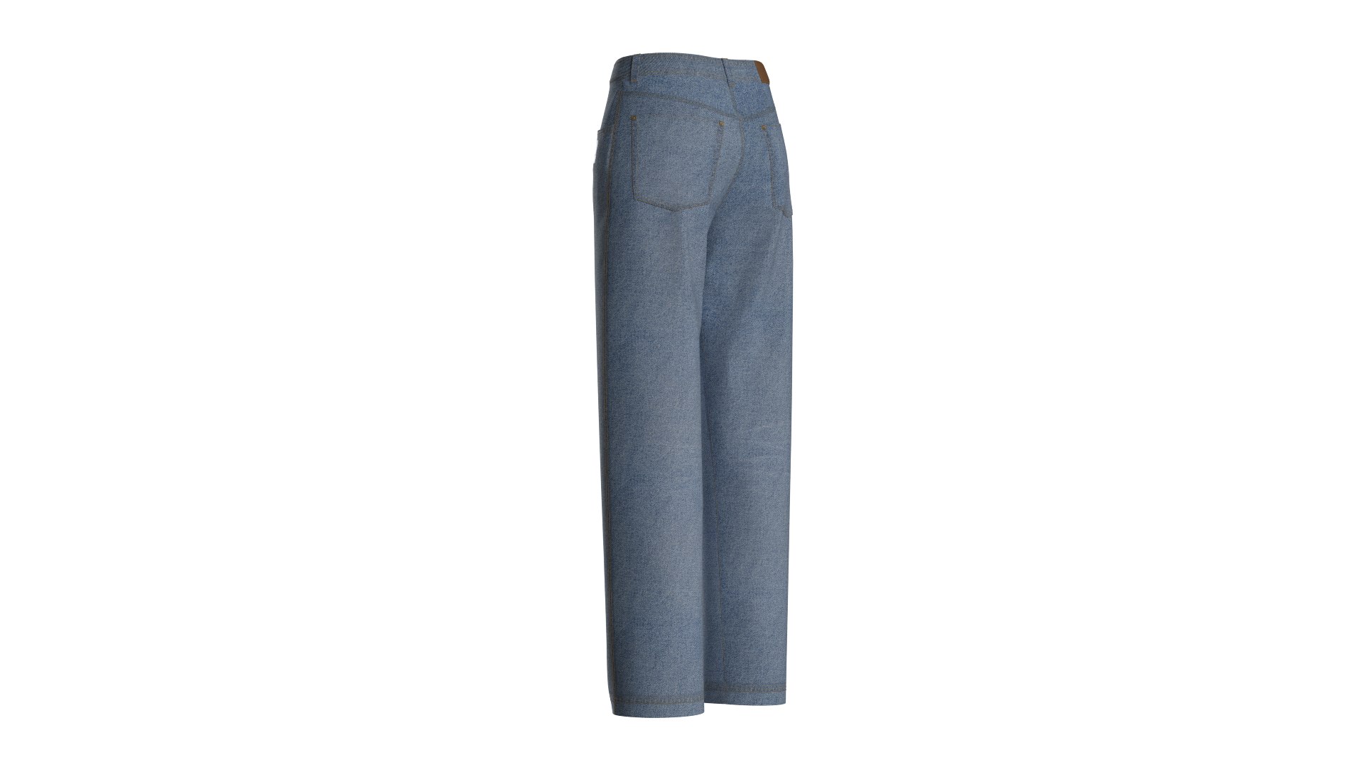 Female Denim Jean 3D Model - TurboSquid 2151914