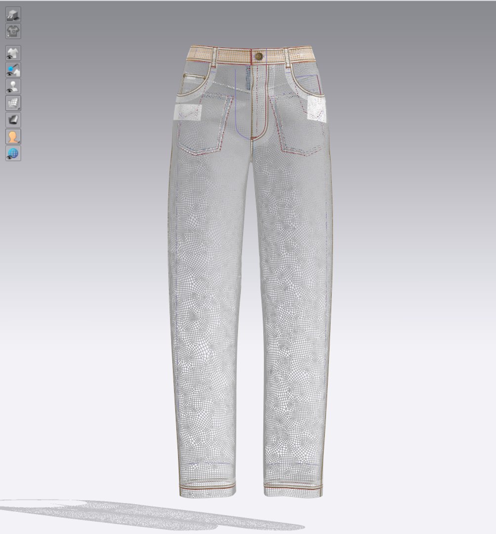 Female Denim Jean 3D Model - TurboSquid 2151914