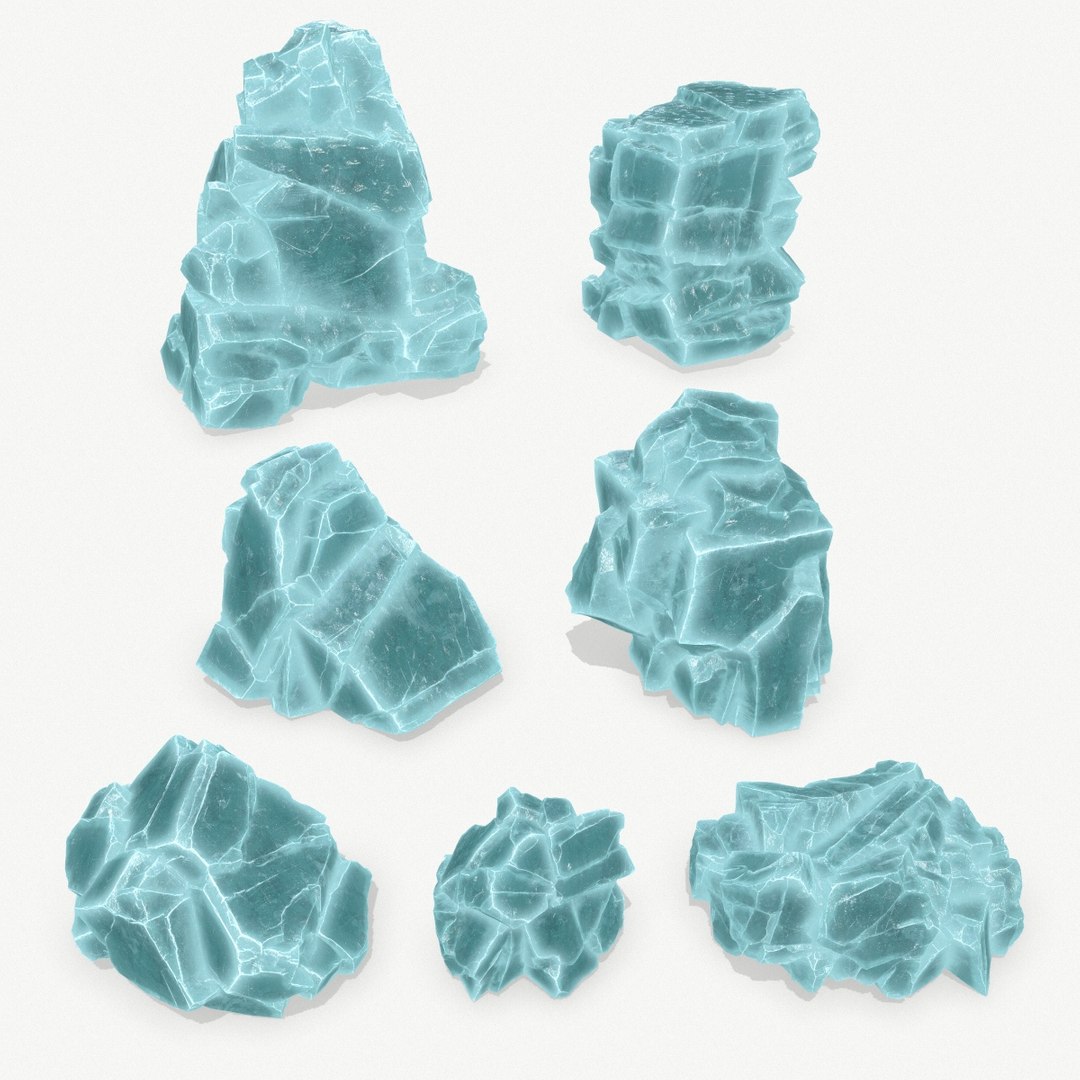 Ice Rocks Model - TurboSquid 2168152