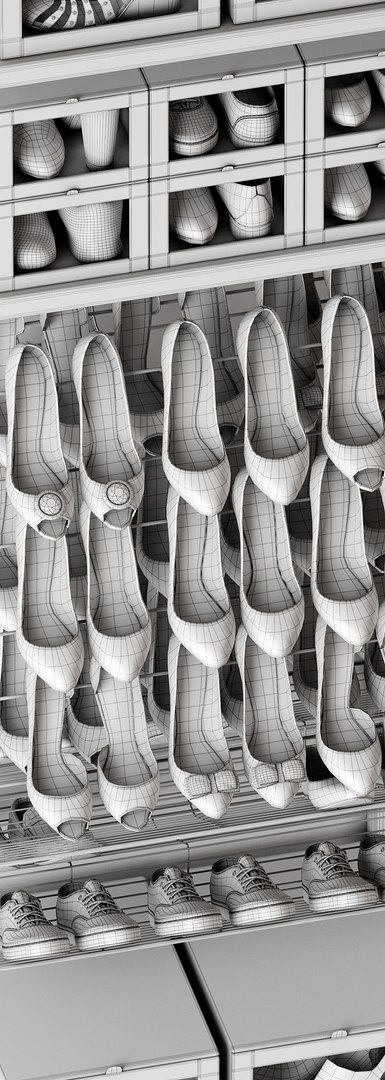 3D Shoe Rack Model - TurboSquid 1748423