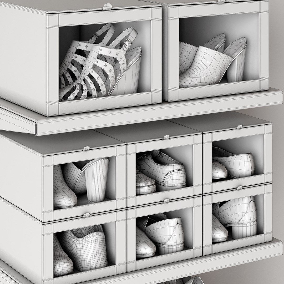 3D Shoe Rack Model - TurboSquid 1748423