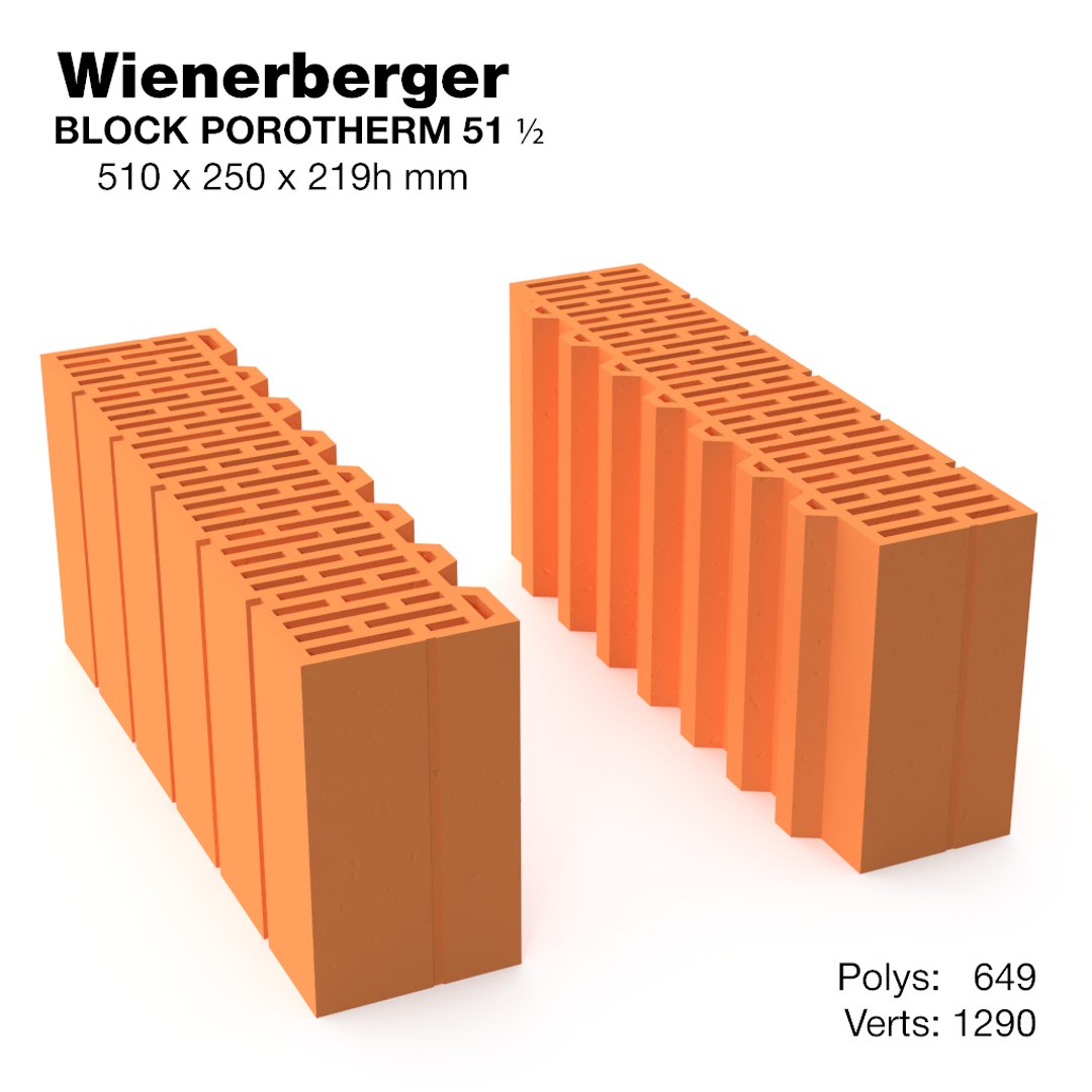 3D wienerberger block model - TurboSquid 1210507