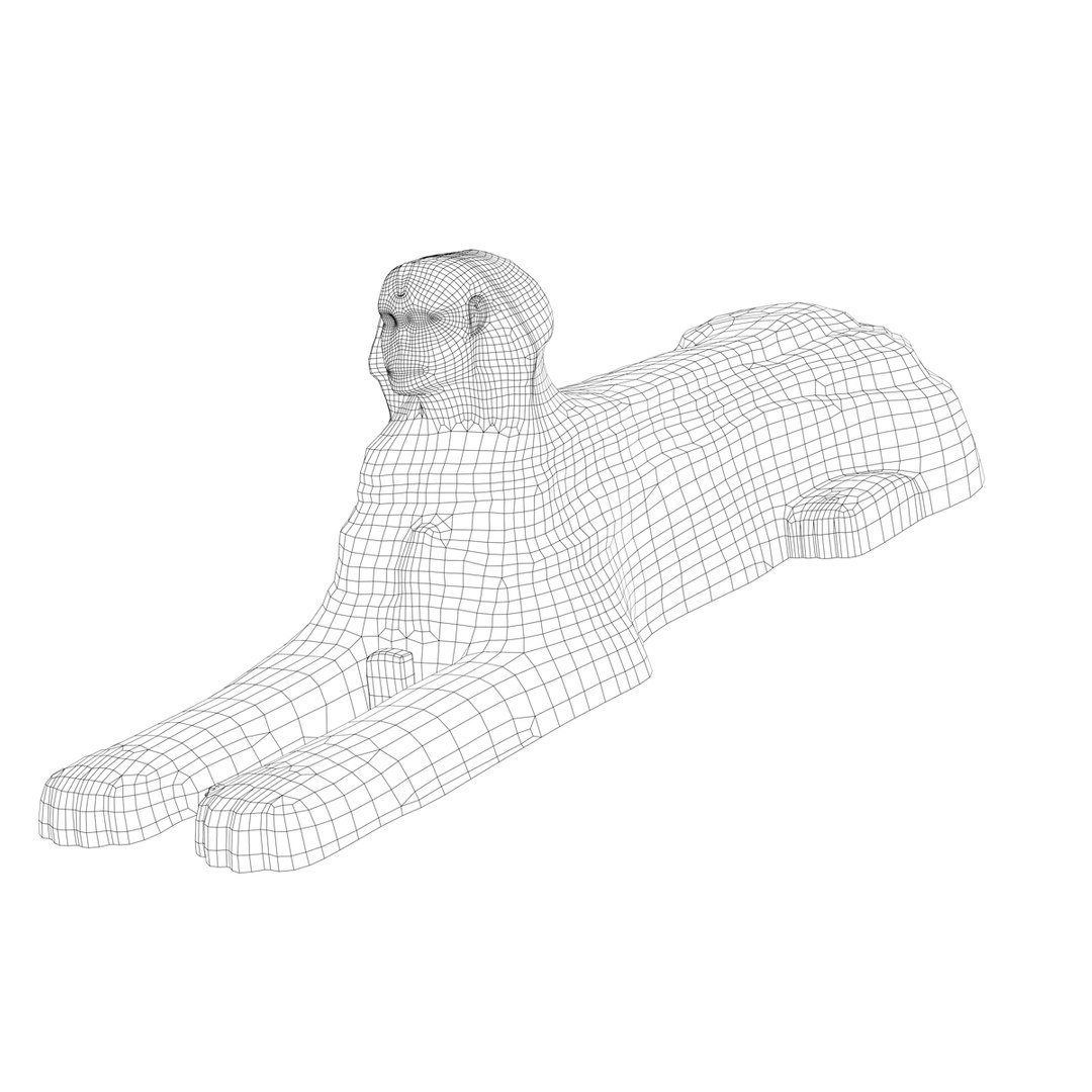 3d Great Sphinx Model