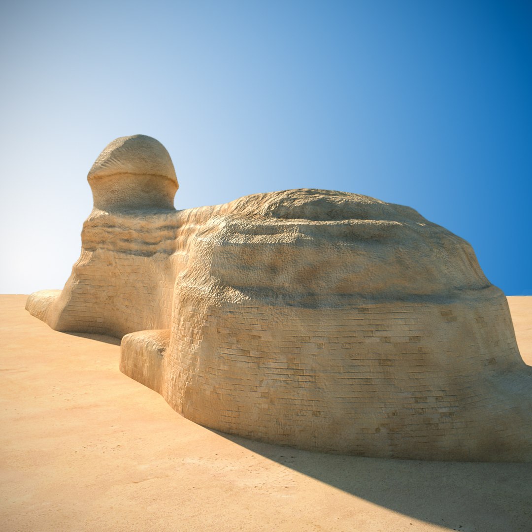 3d Great Sphinx Model