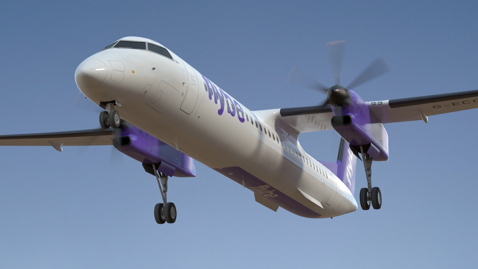 3D Flybe Dash8 Q400 SC Model - TurboSquid 2313836