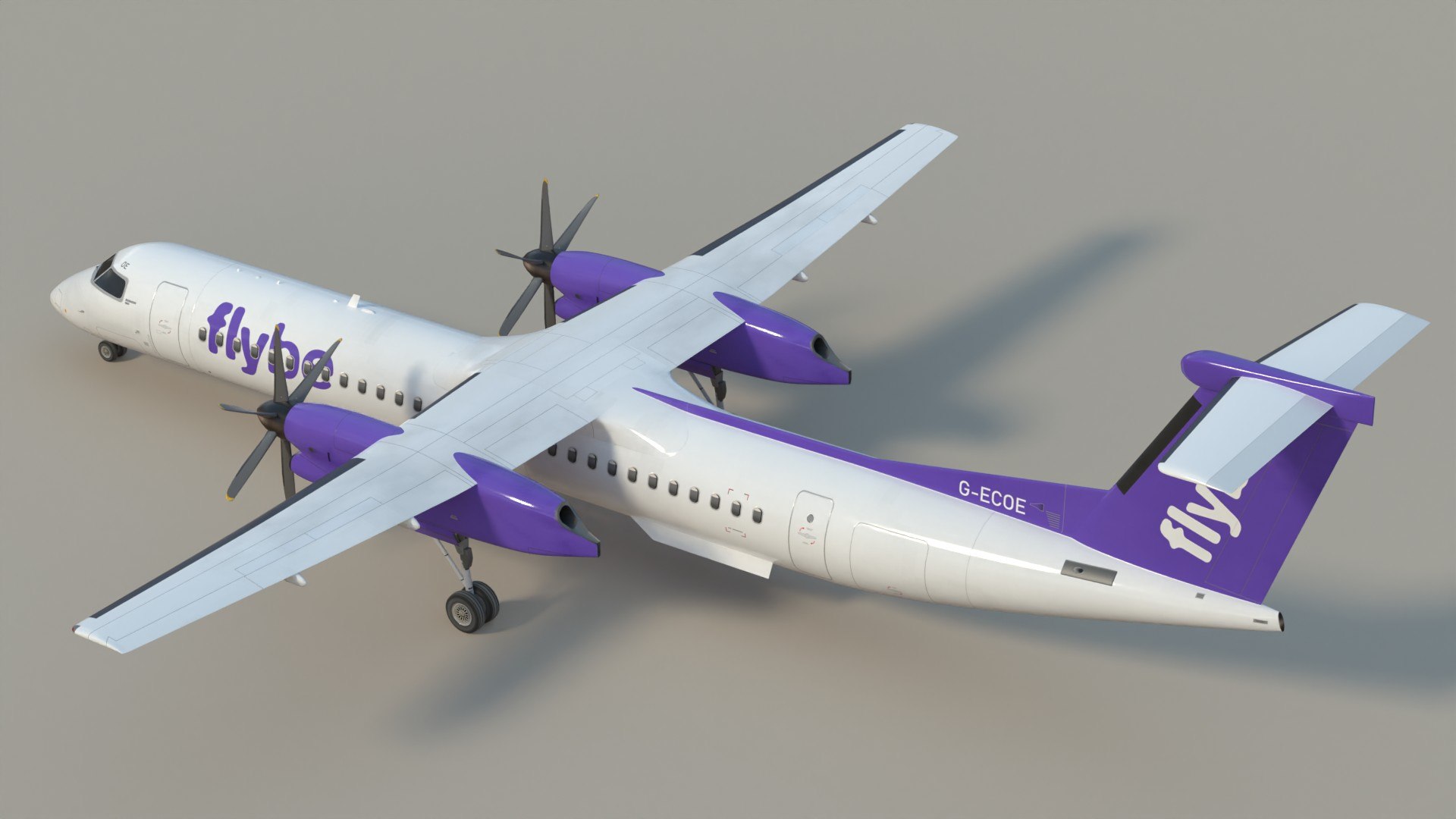 3D Flybe Dash8 Q400 SC Model - TurboSquid 2313836