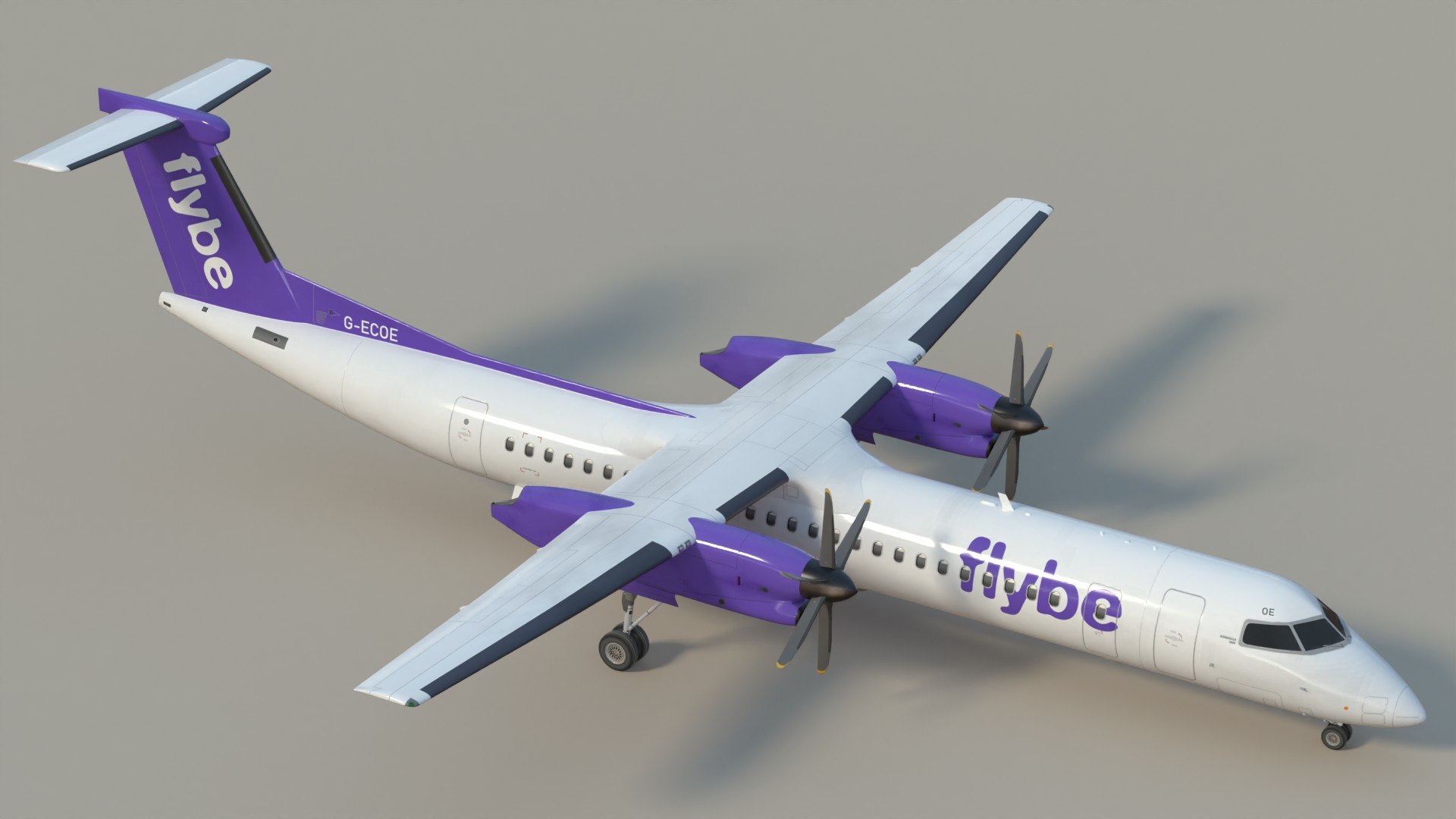 3D Flybe Dash8 Q400 SC Model - TurboSquid 2313836