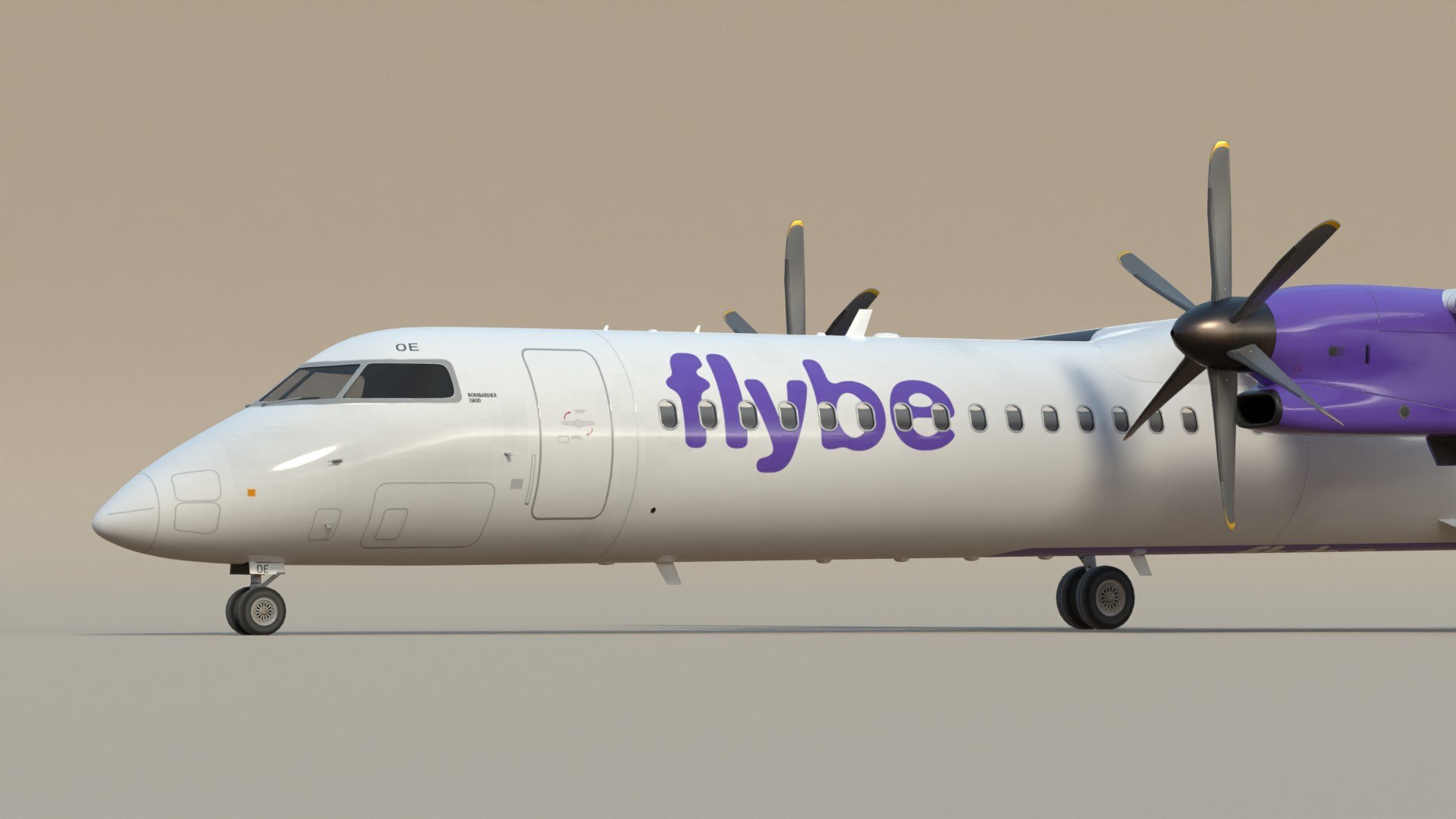 3D Flybe Dash8 Q400 SC Model - TurboSquid 2313836