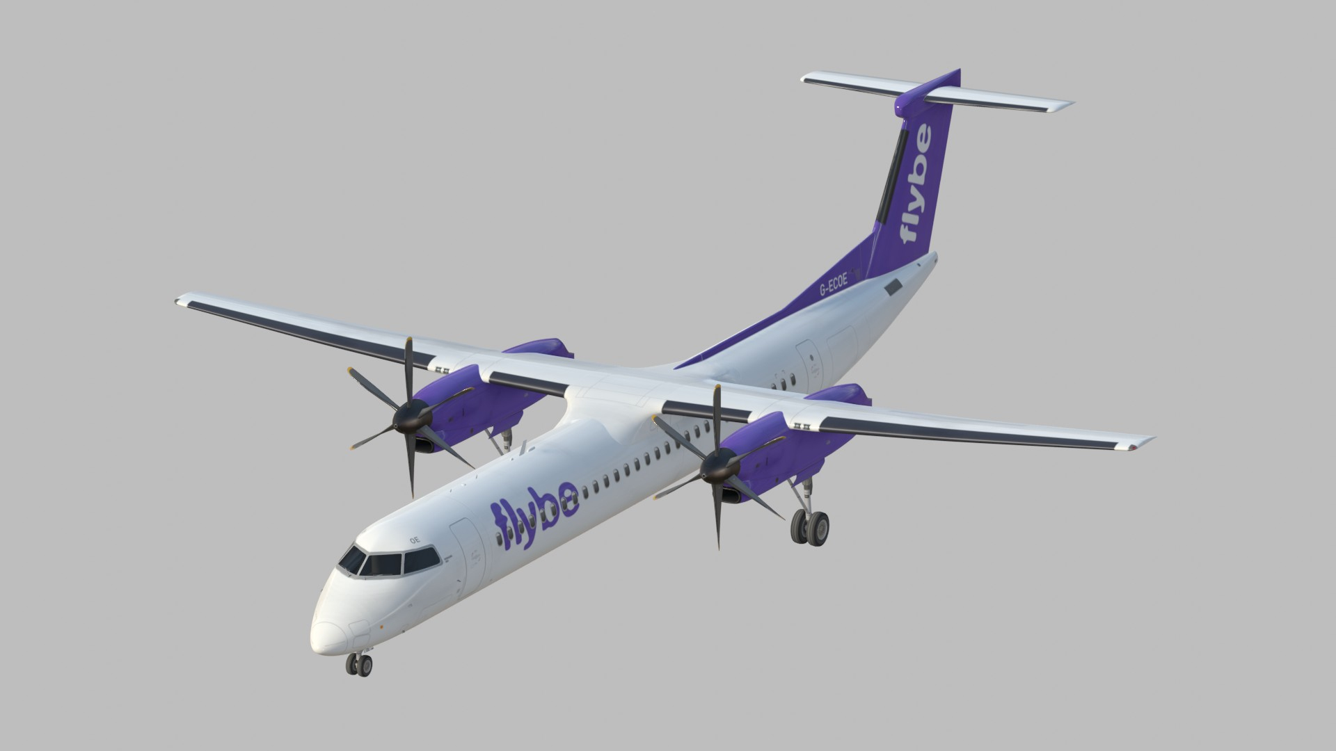 3D Flybe Dash8 Q400 SC Model - TurboSquid 2313836