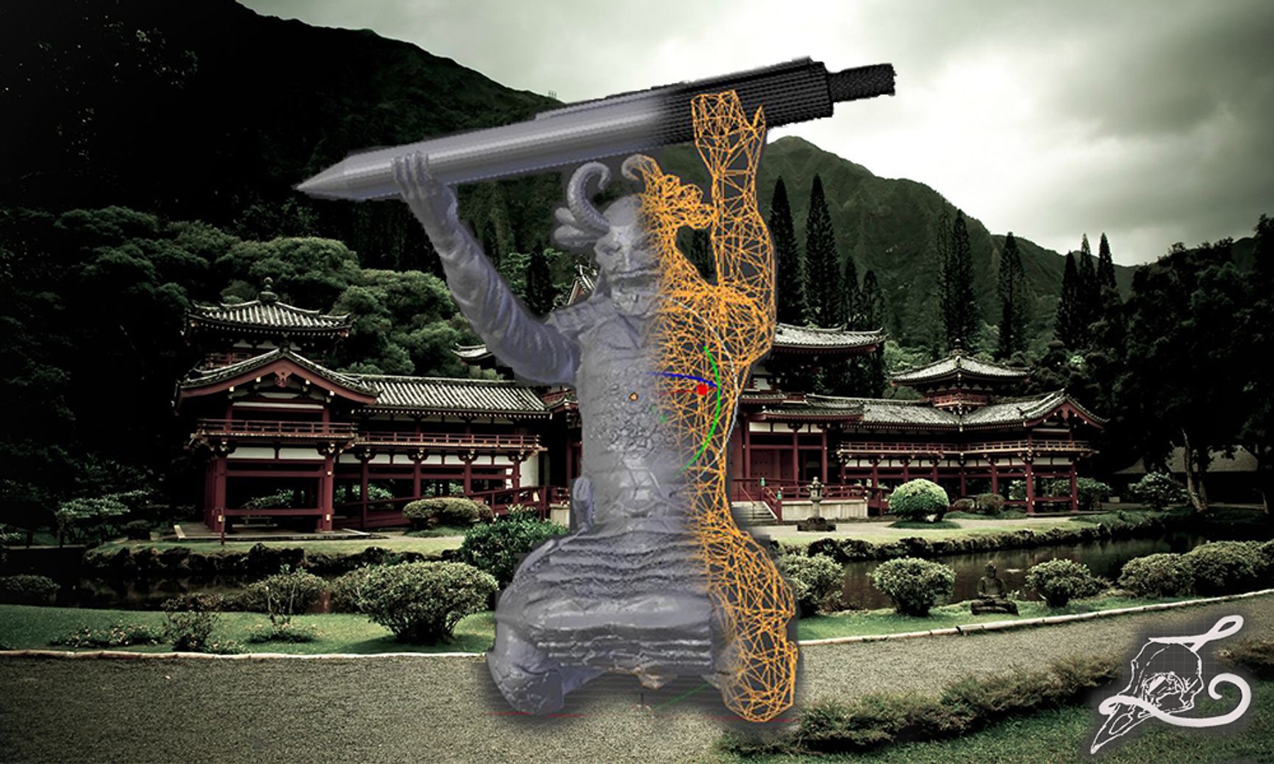 3D Samurai Pen Holder Model - TurboSquid 1835652