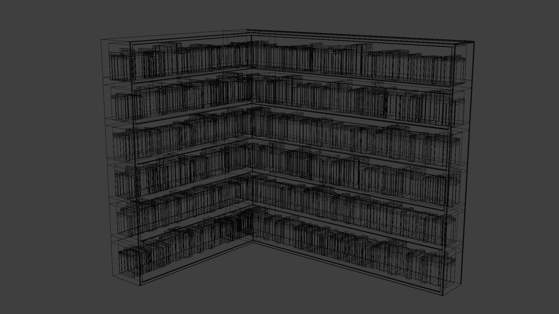 3D Bookcase Books Blocks Model - TurboSquid 1703839