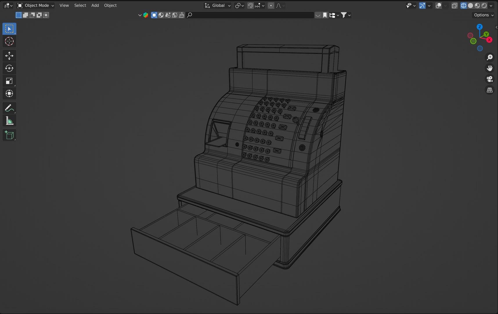 3D Old Antique Cash Register - TurboSquid 2328661
