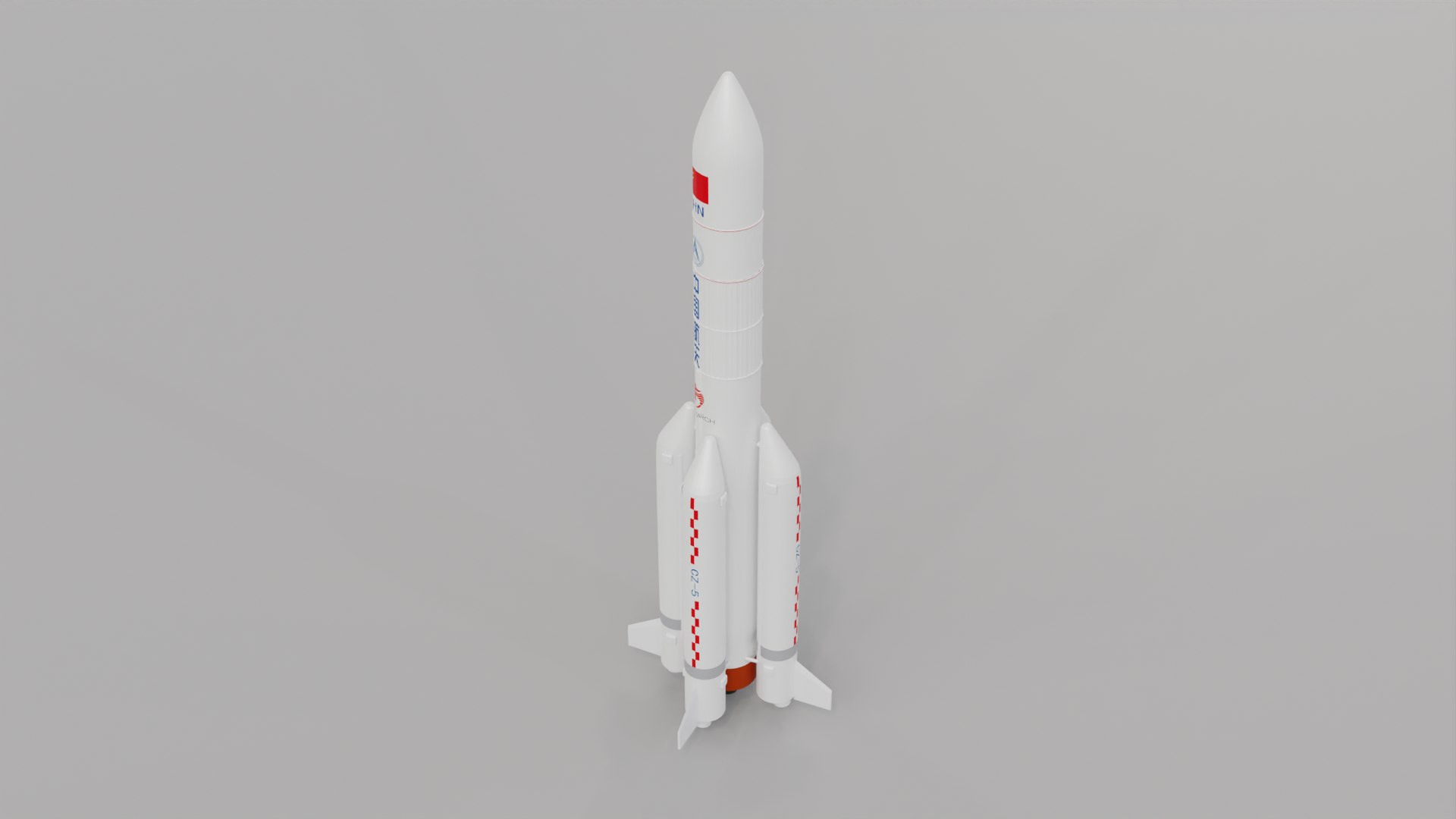 Long March 5 Changzheng 5 CZ-5 Launch Vehicle Rocket China 3D Model ...