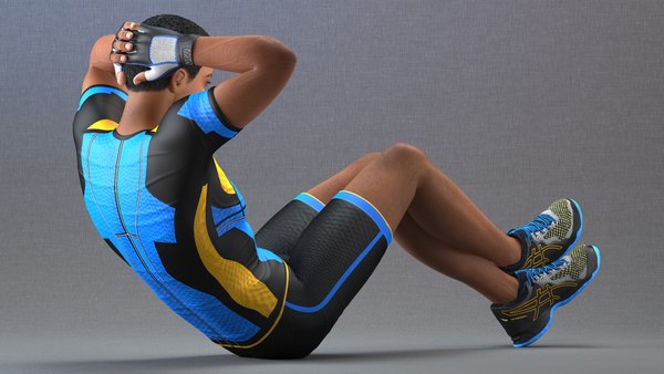 Light skin black sportsmen model - TurboSquid 1695087