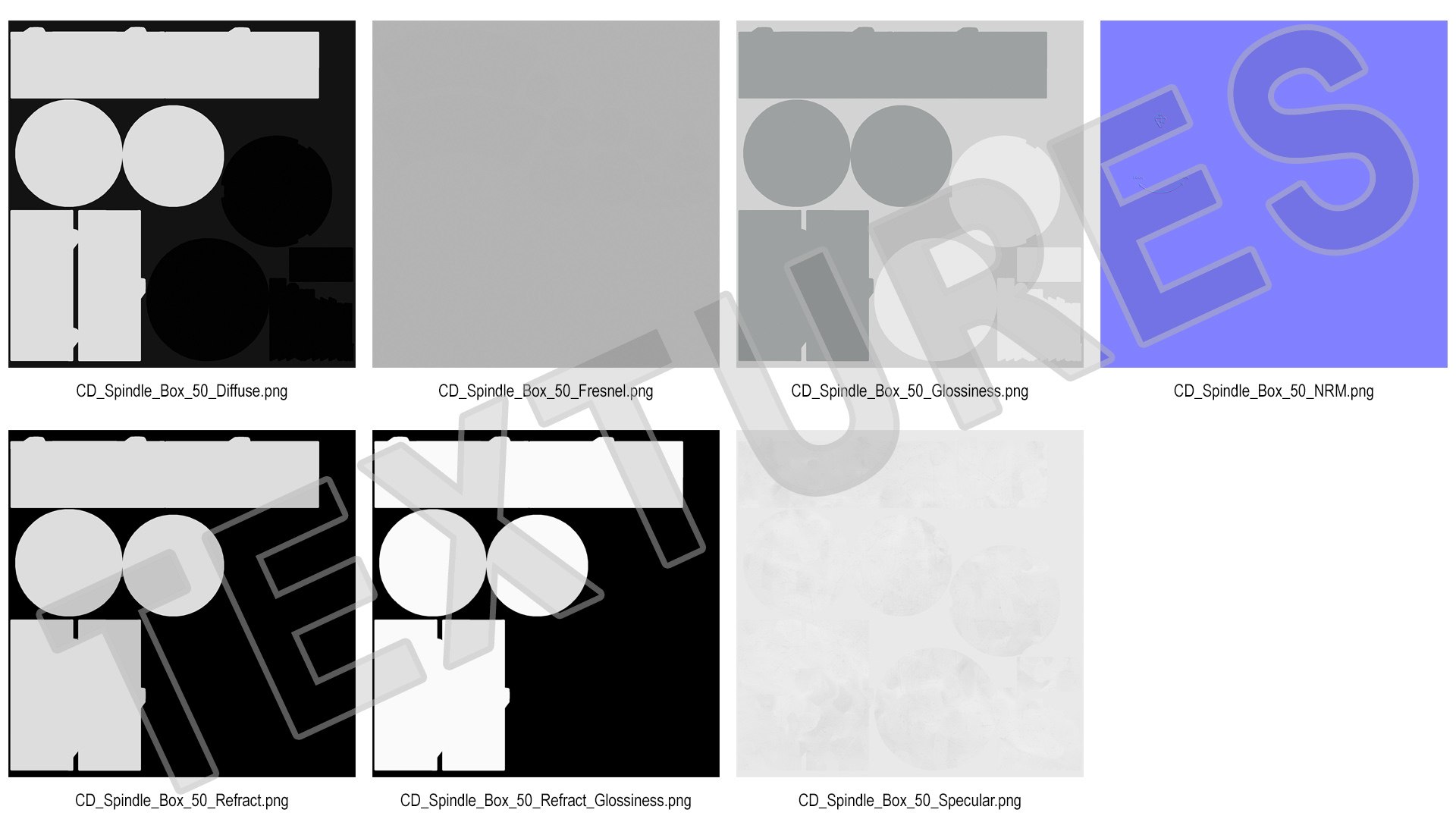 3D Empty CD DVD Spindle Cake Box for 50 Discs model - TurboSquid 1830051