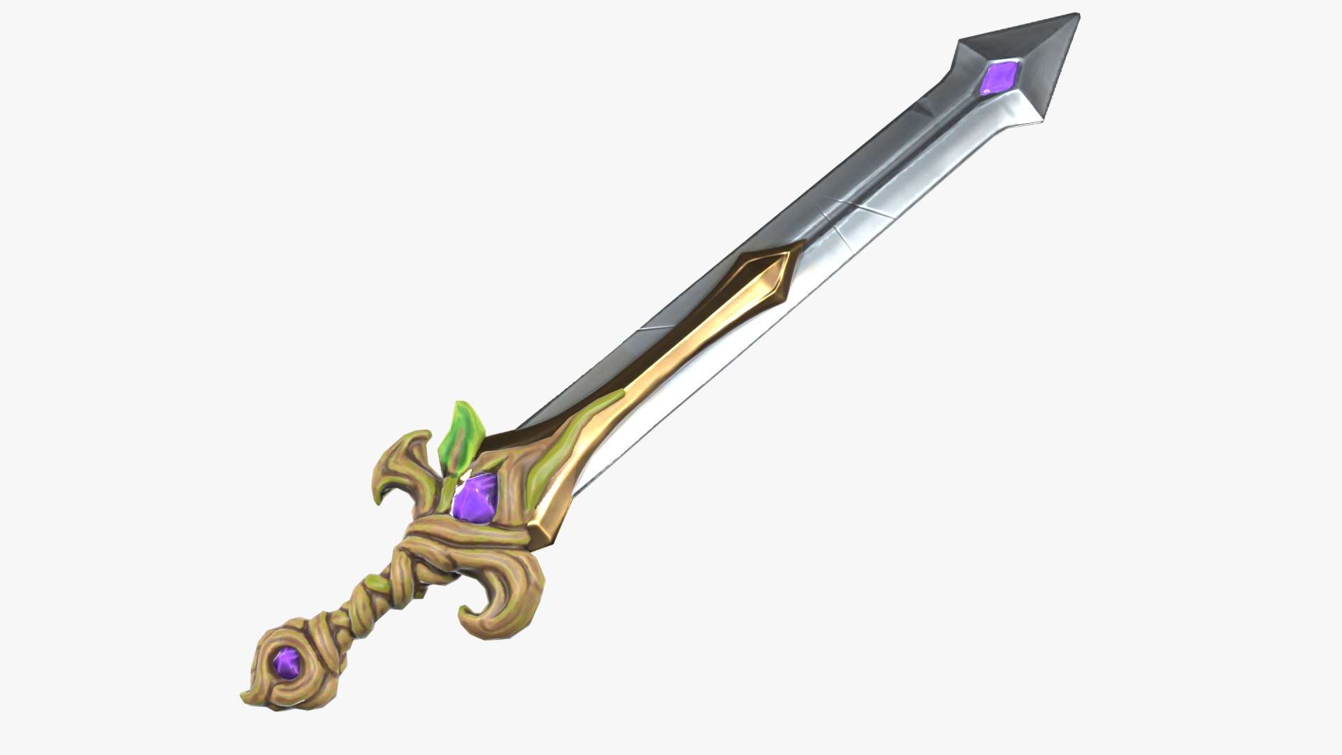 Stylized Fantasy RPG Weapon Sword Claymore Broadsword Buster Long Sword ...