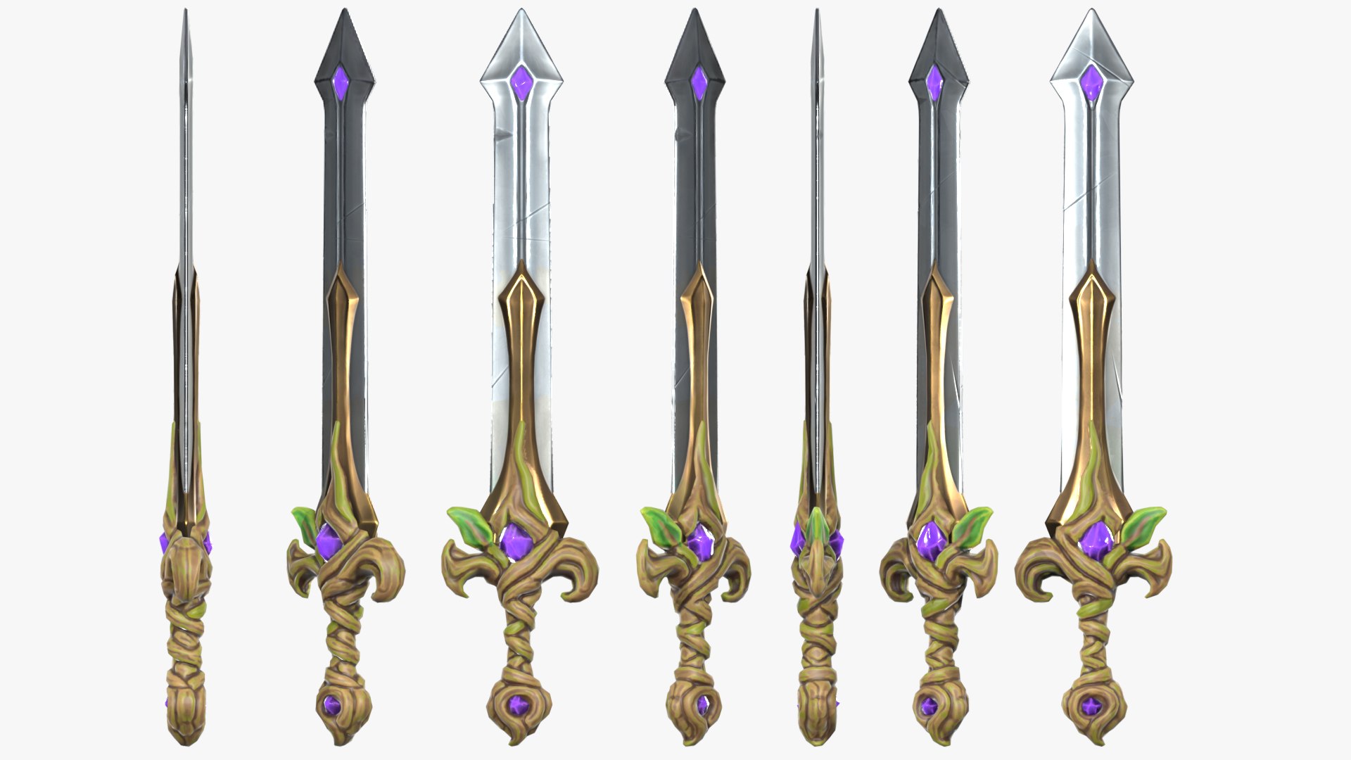 Stylized Fantasy RPG Weapon Sword Claymore Broadsword Buster Long Sword ...