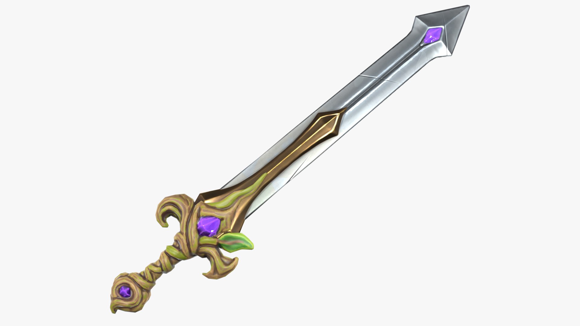 Stylized Fantasy RPG Weapon Sword Claymore Broadsword Buster Long Sword ...