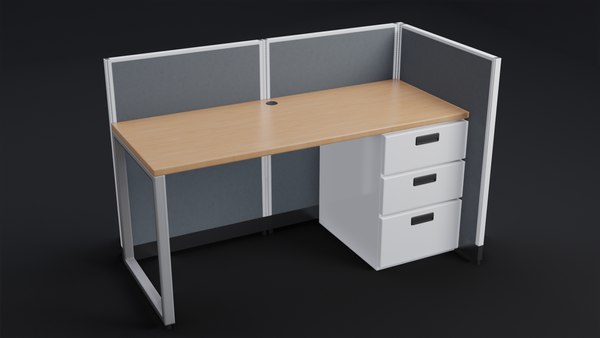 3D Low Poly Office Desk model - TurboSquid 1733915
