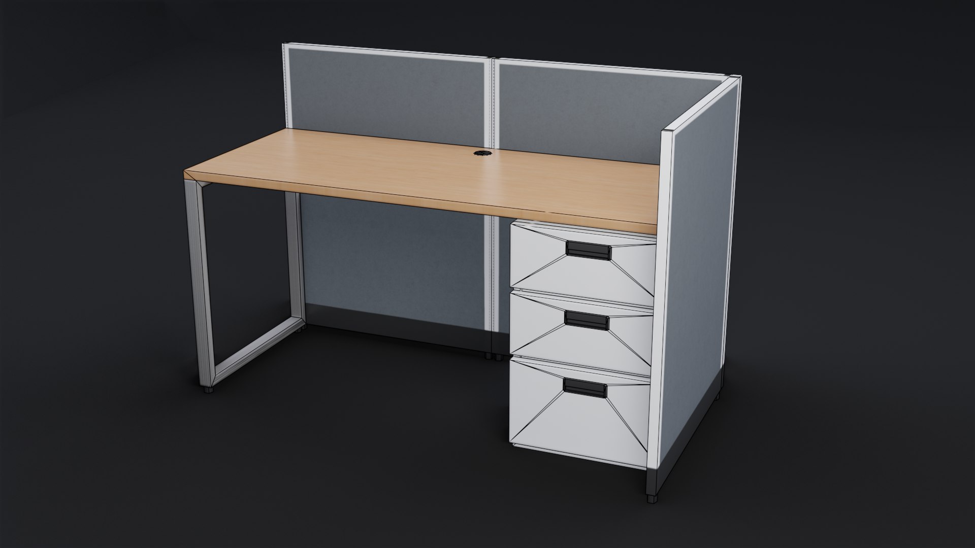 3D Low Poly Office Desk Model - TurboSquid 1733915