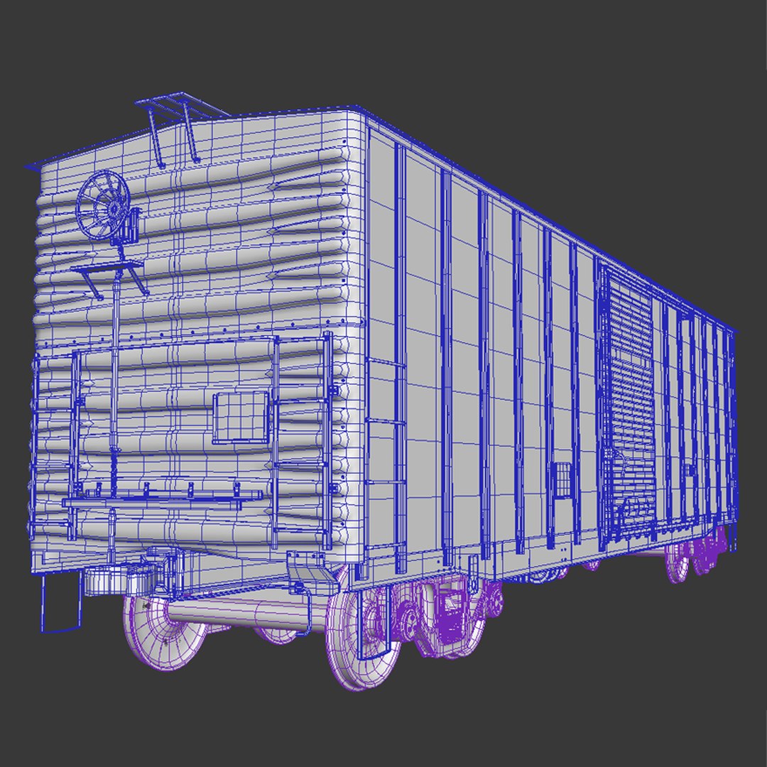 Freight Boxcar 3d Obj