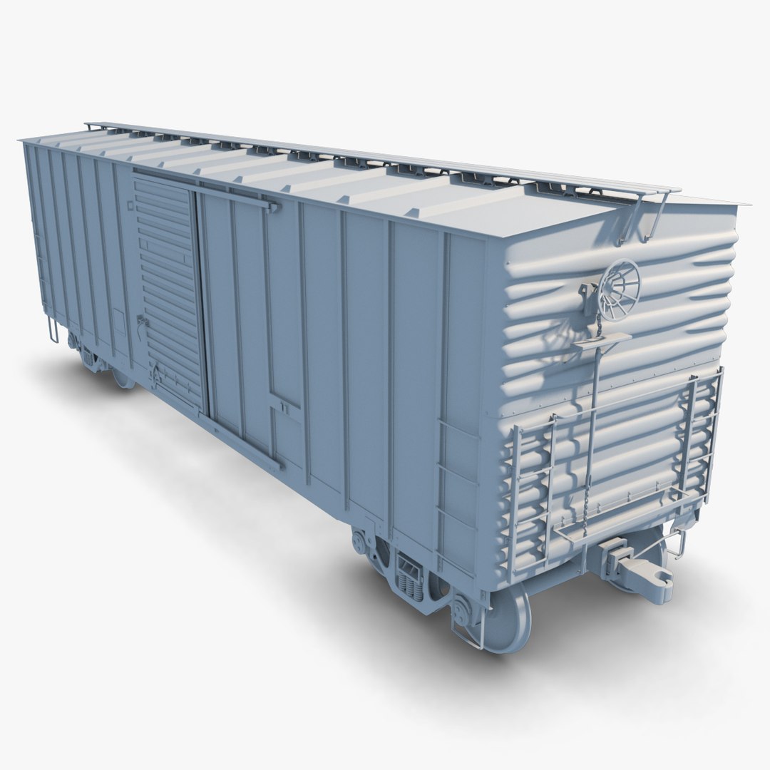 Freight Boxcar 3d Obj