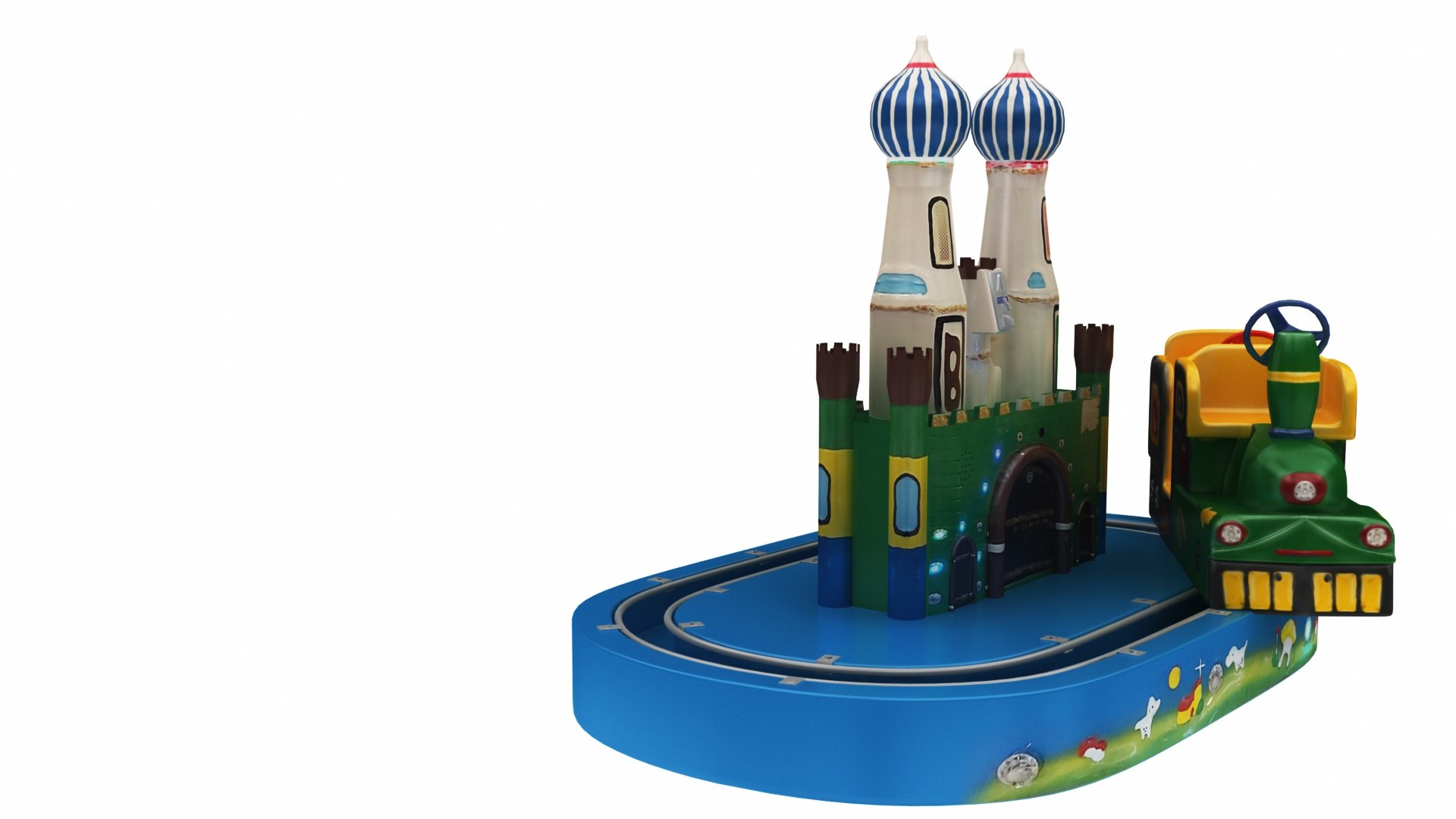 Train carousel toy 3D model - TurboSquid 1500933