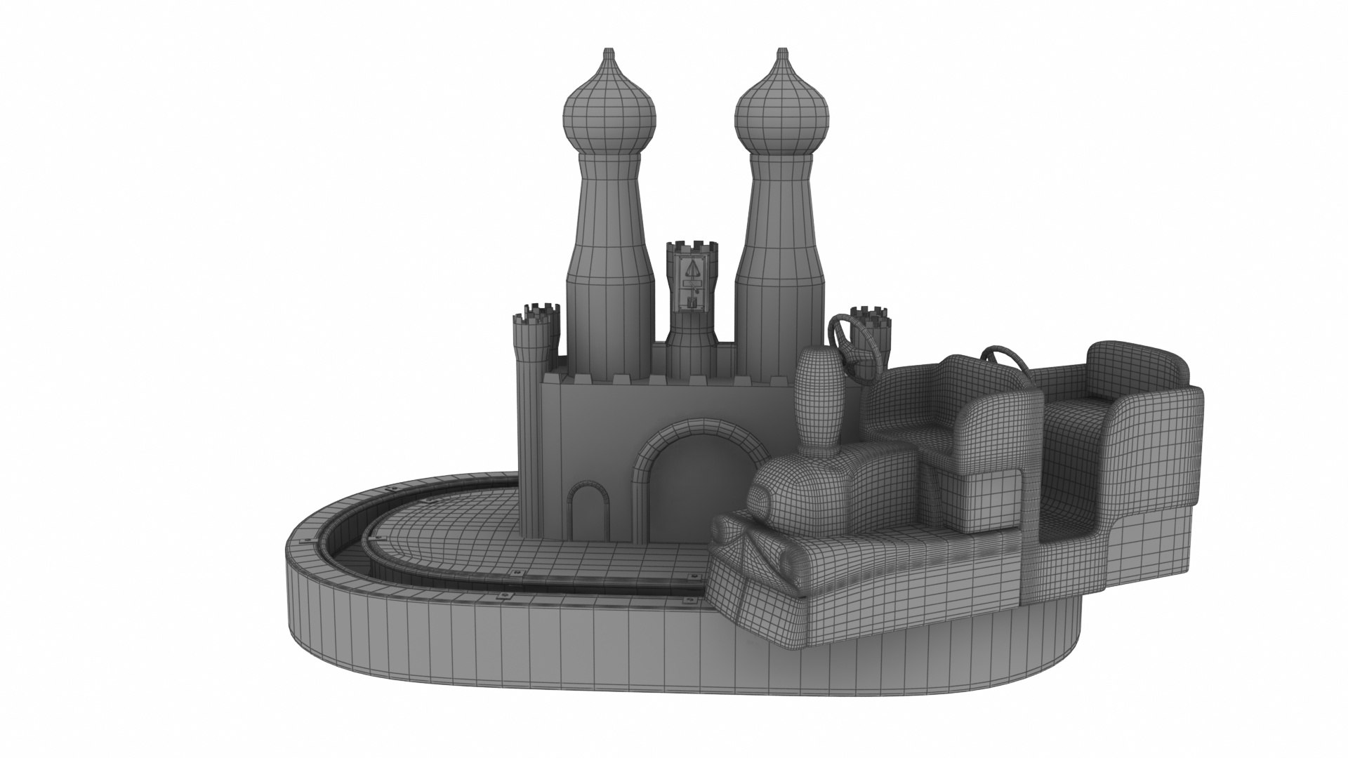 Train carousel toy 3D model - TurboSquid 1500933