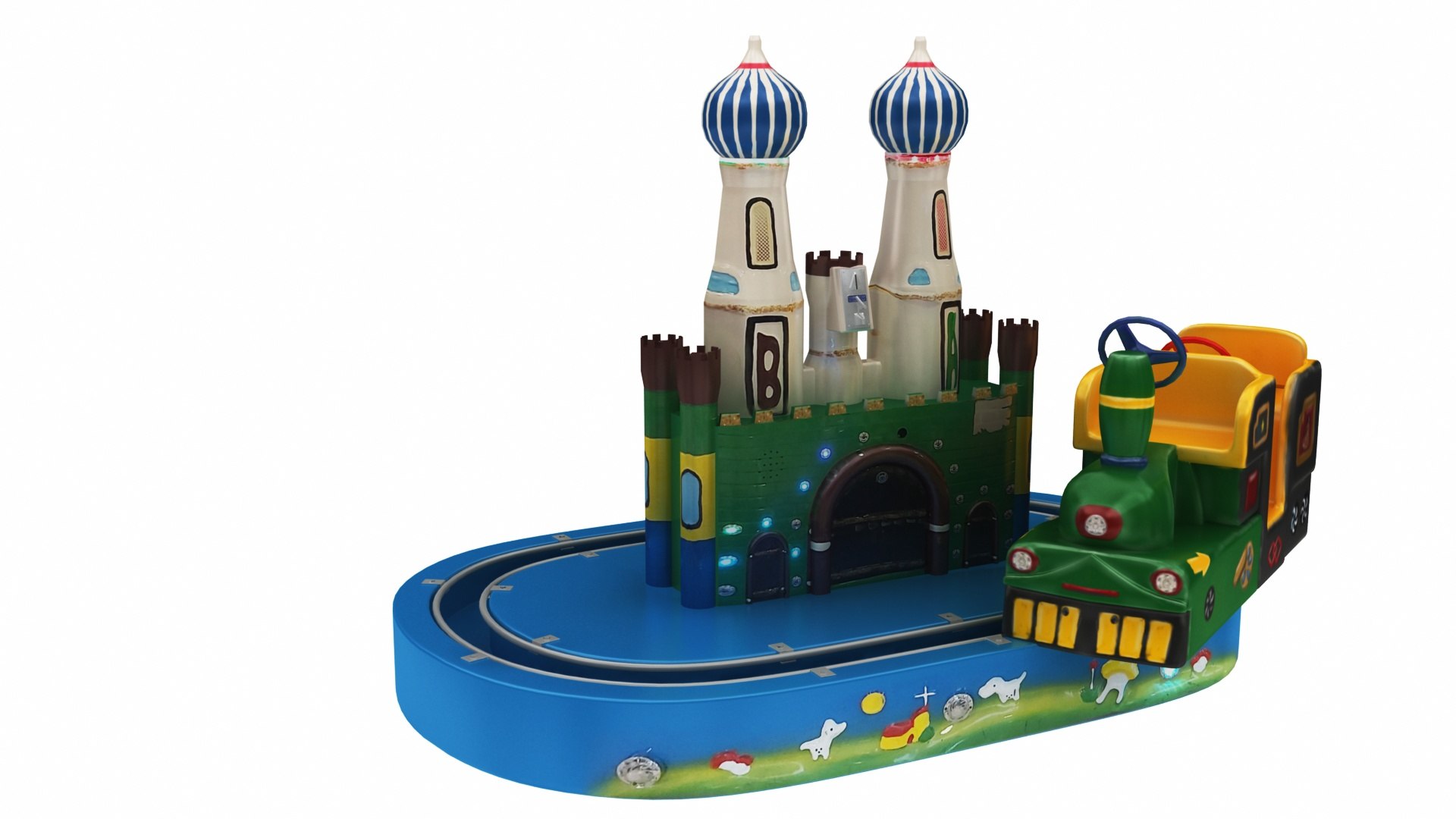 Train carousel toy 3D model - TurboSquid 1500933