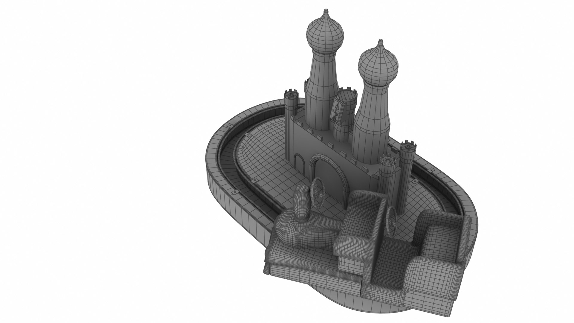 Train carousel toy 3D model - TurboSquid 1500933