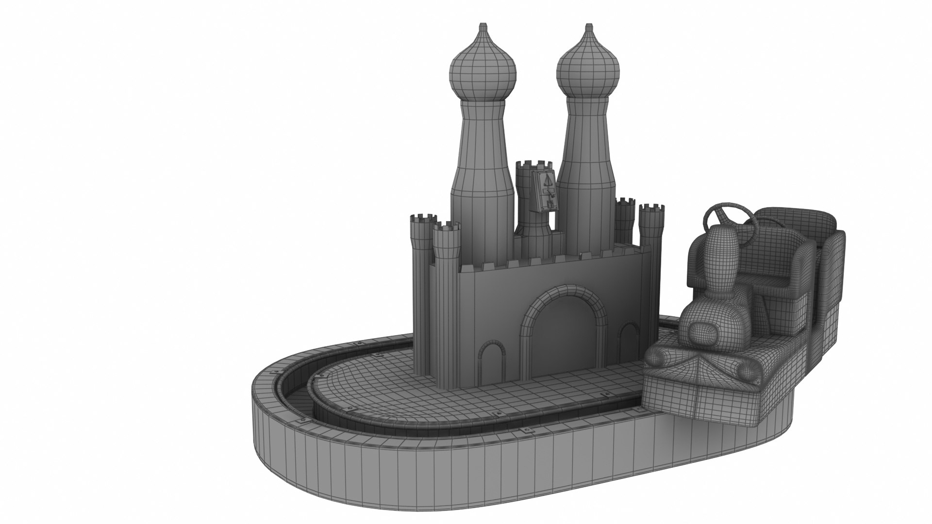 Train carousel toy 3D model - TurboSquid 1500933