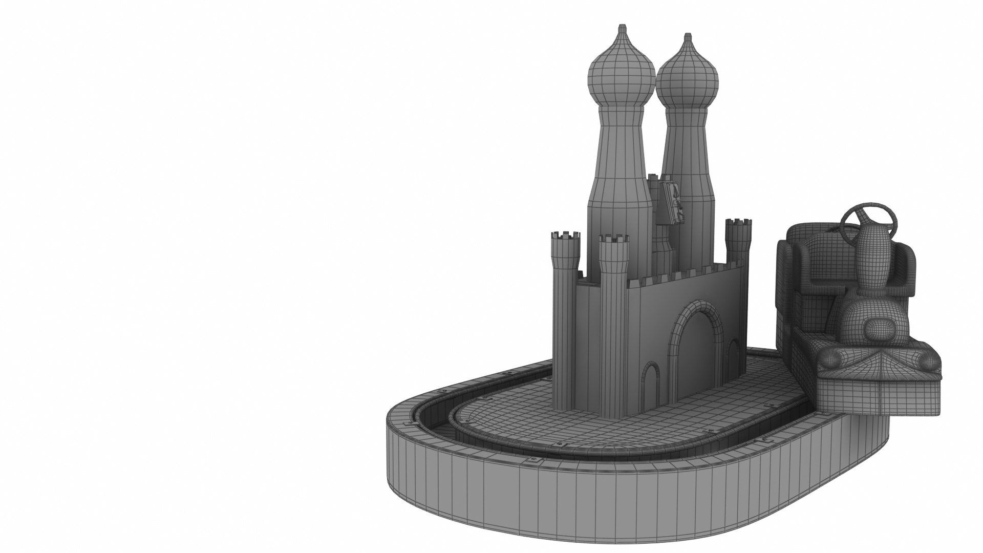 Train carousel toy 3D model - TurboSquid 1500933