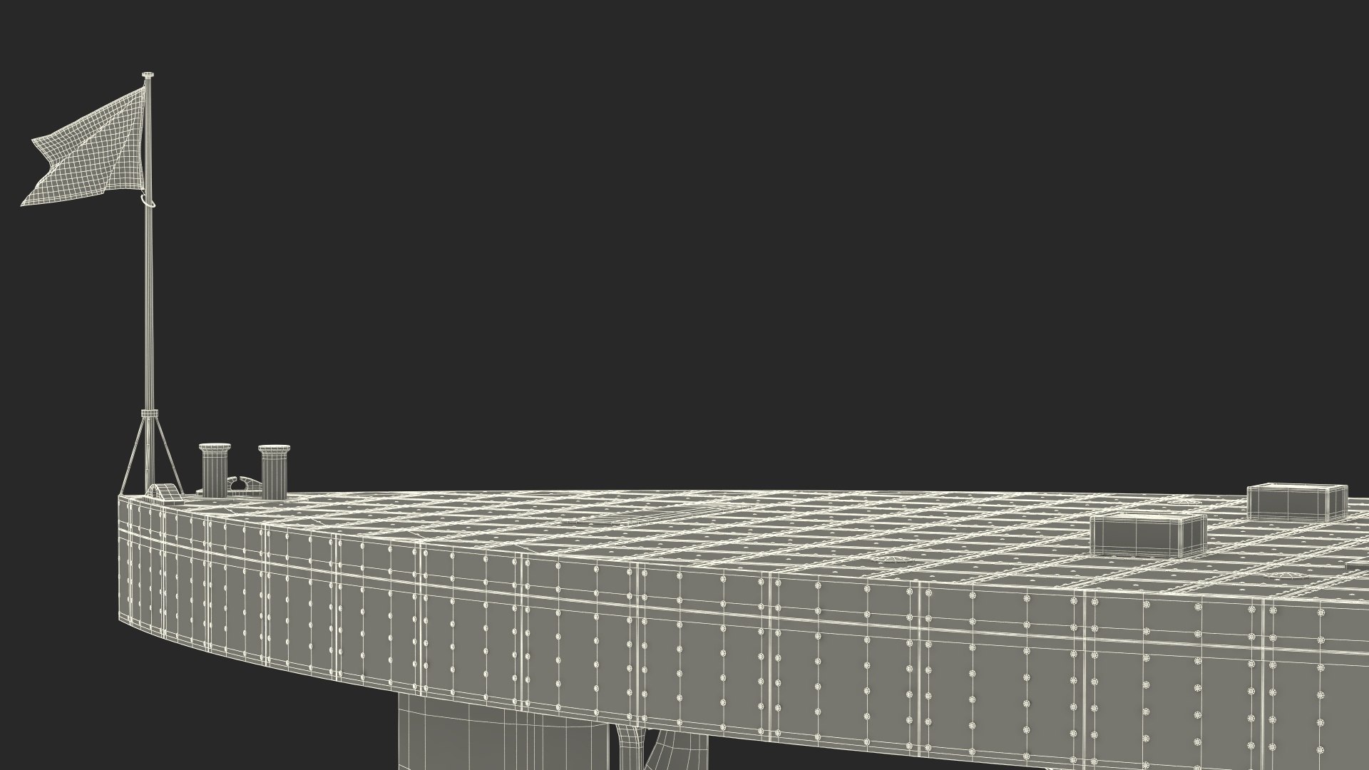 3D USS Monitor With Tower New - TurboSquid 2210670