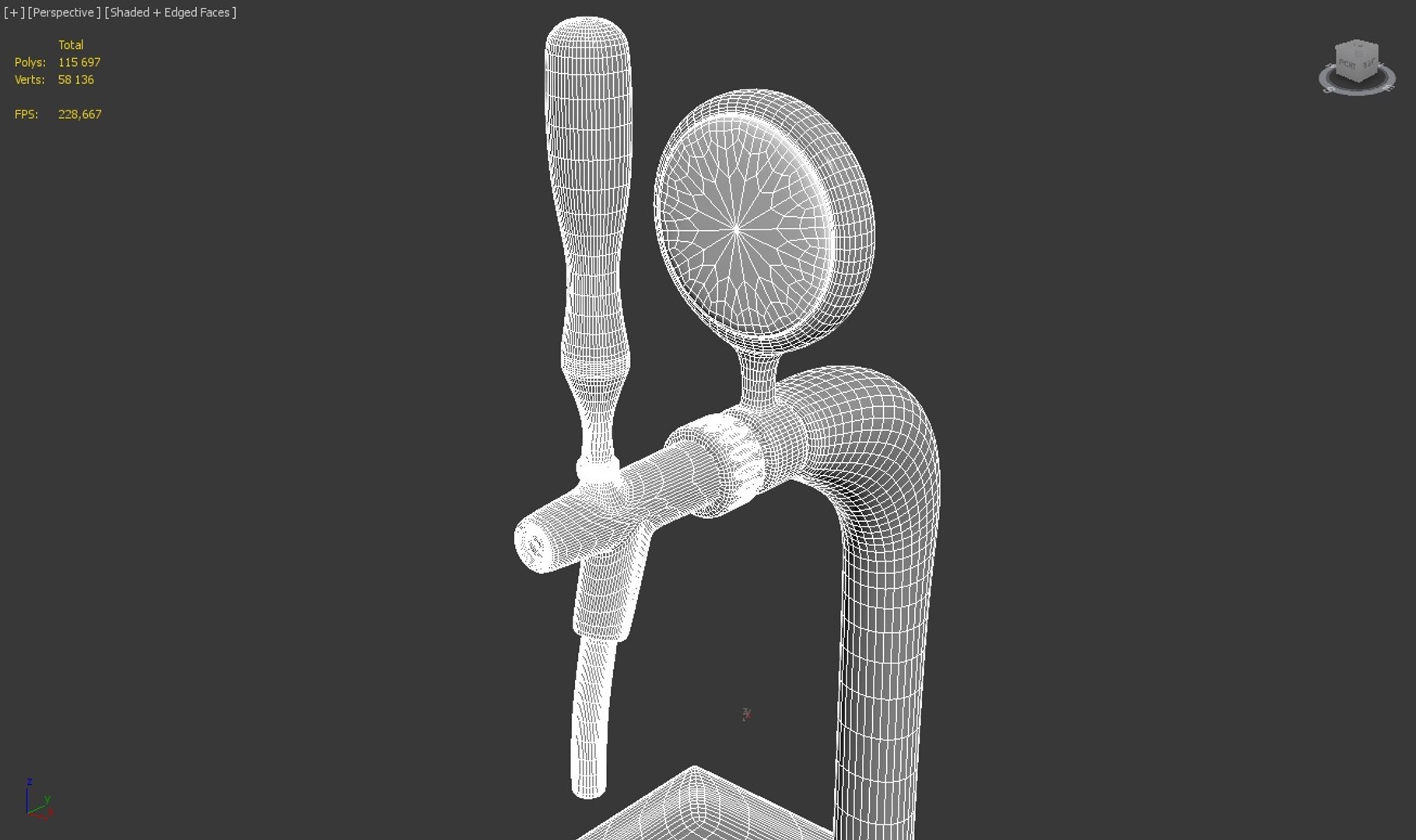 3d Model Draft Beer Pouring