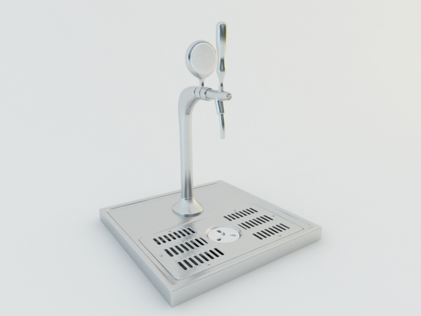 3d Model Draft Beer Pouring