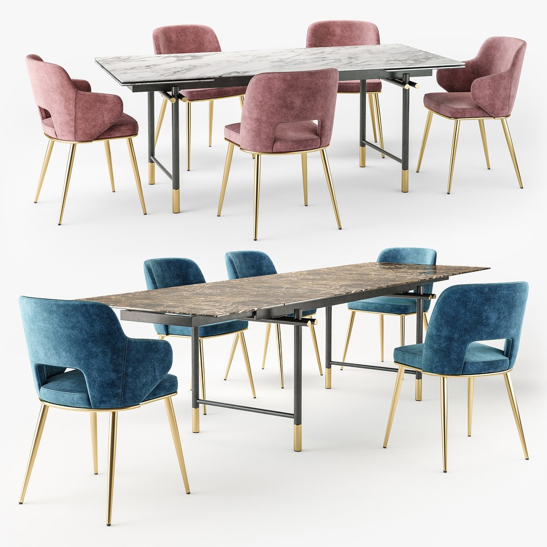 3D Monogram Table Foyer Set Model - TurboSquid 1570187