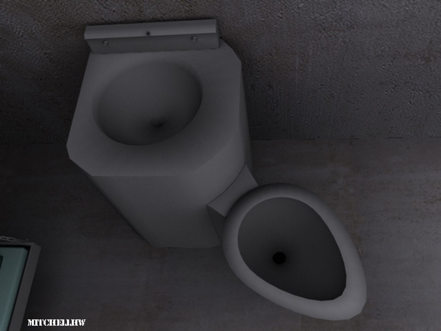Cell Bunks Toilet 3d Model