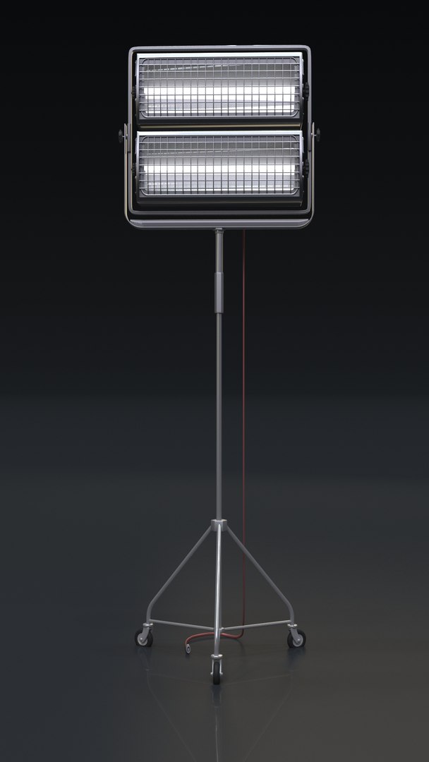 3D Fluorescent Studio Light Stand - TurboSquid 1367351
