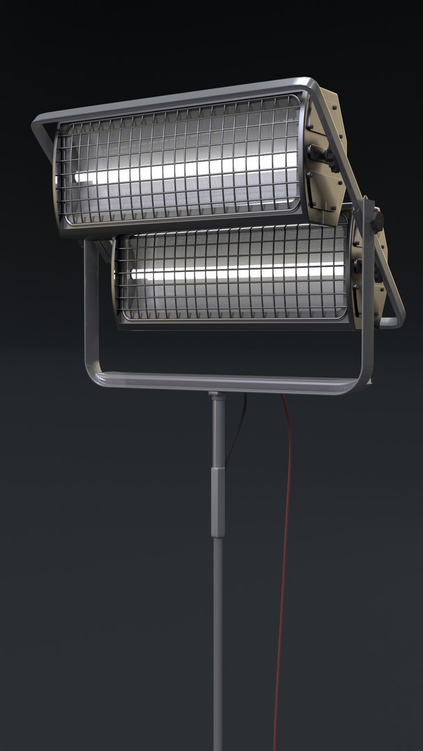 3D Fluorescent Studio Light Stand - TurboSquid 1367351