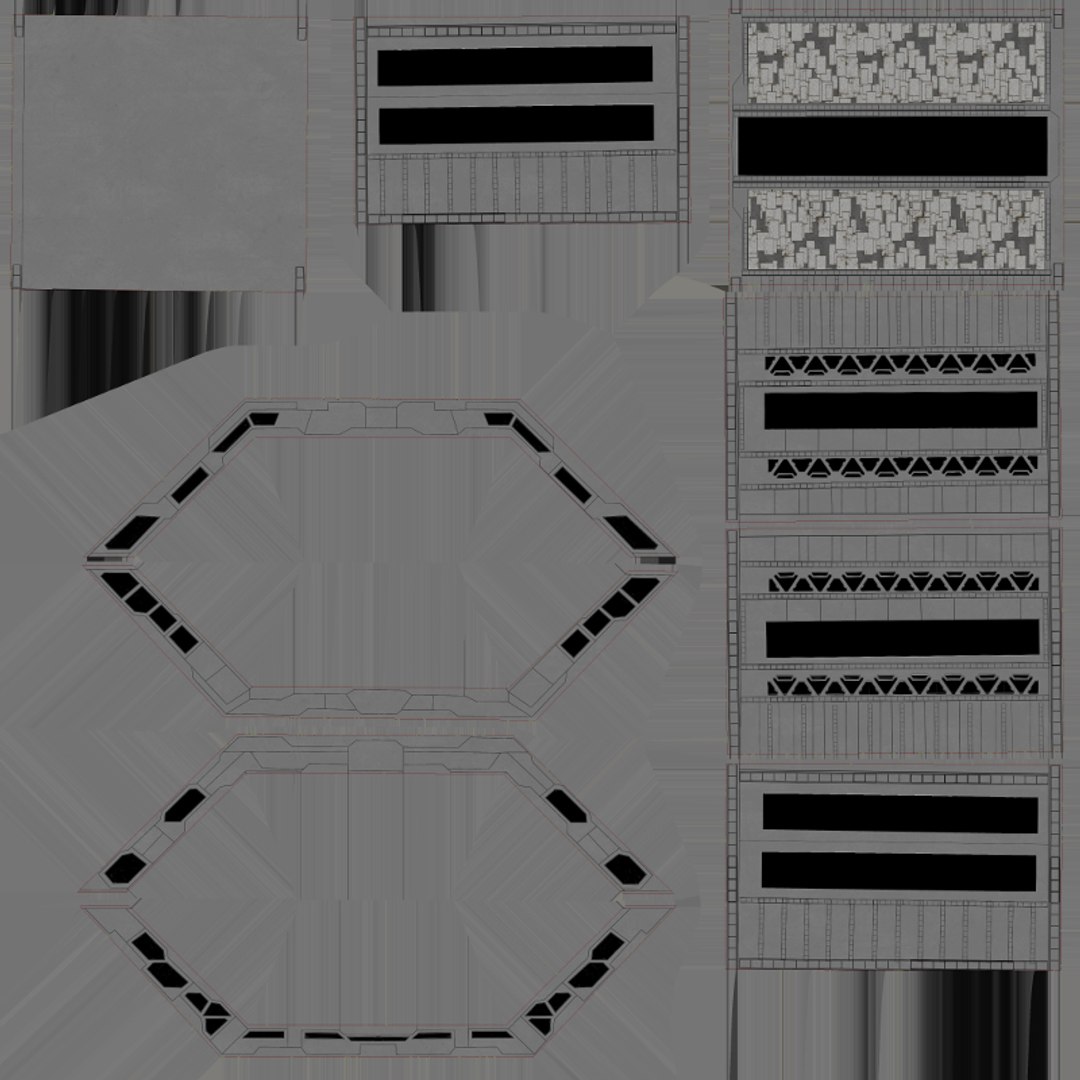 3D Futuristic Block City 3 Model - TurboSquid 2221297